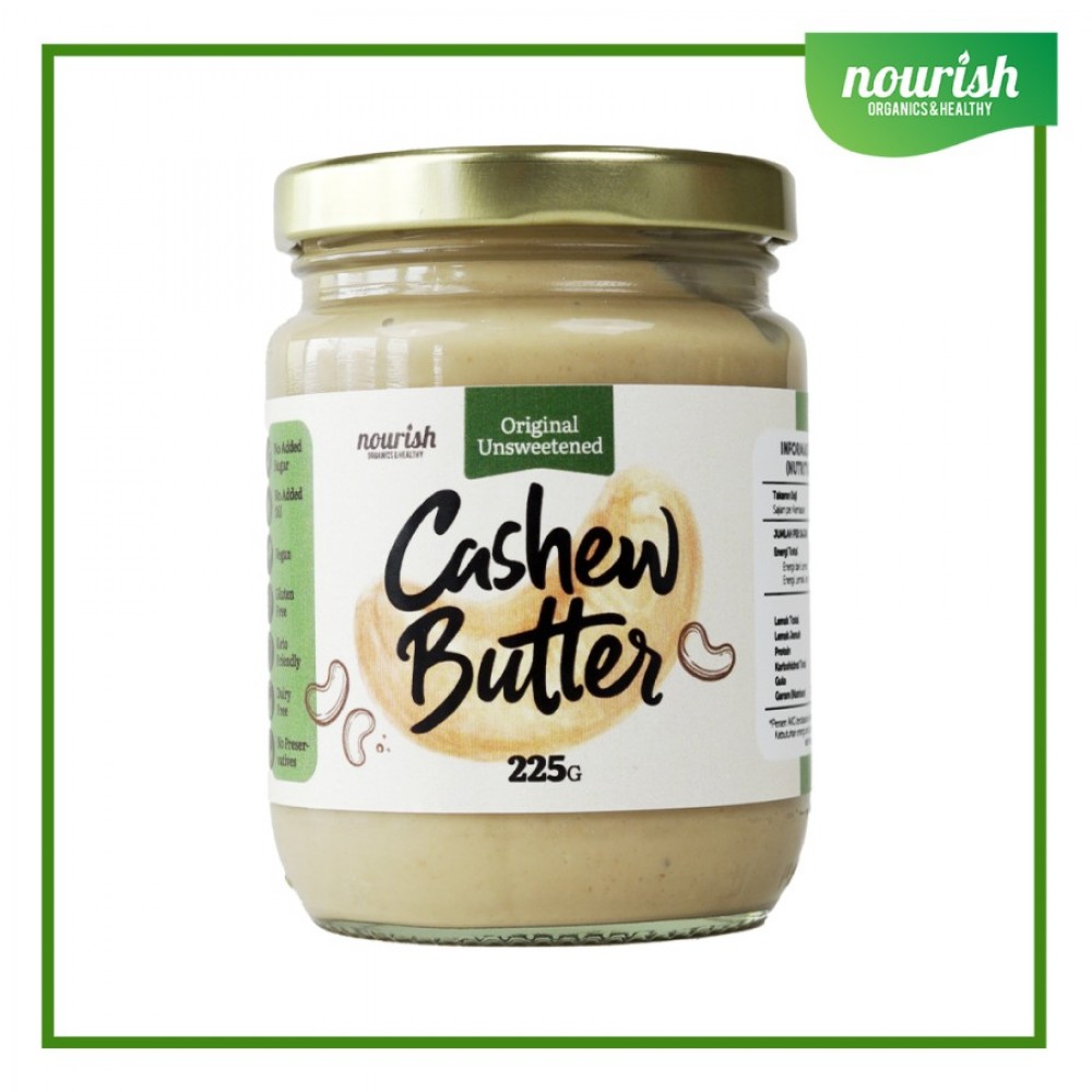 Nourish Original Unsweetened Cashew Butter - 225 gram