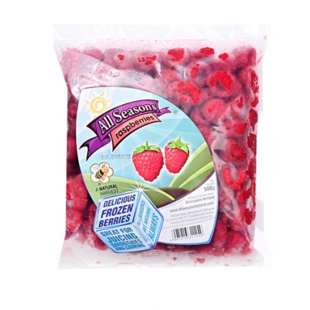 All Seasons Raspberry Frozen 500 gr (Tanpa Pestisida)