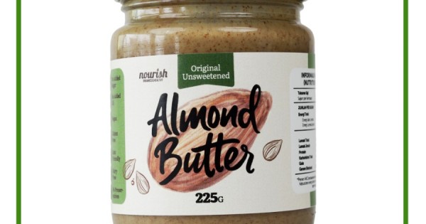 Nourish Original Unsweetened Almond Butter - 225 gram