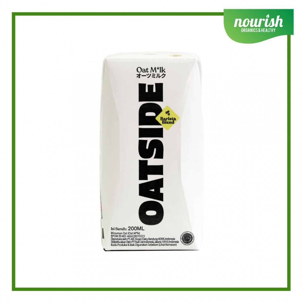 Oatside Oat Milk With Straw ( SEDOTAN ) 200 Ml - Barista