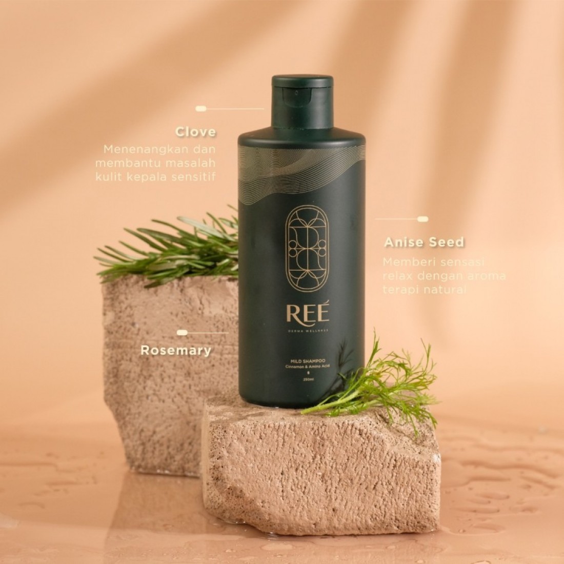 Ree Derma Cinnamon & Amino Acid Mild Shampoo 250ml